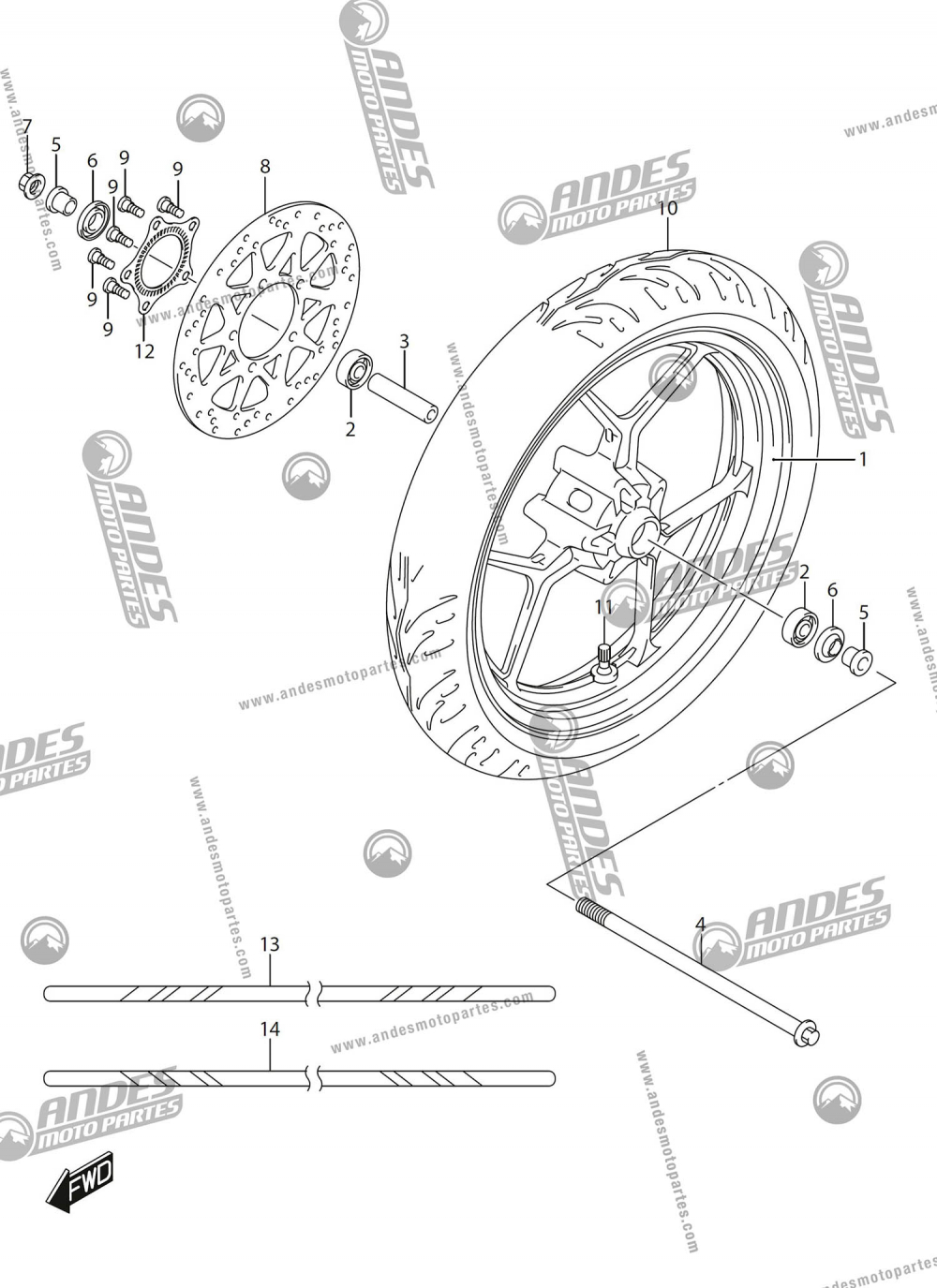 FRONT WHEEL | GIXXER 150 SF FI (2020) - Suzuki