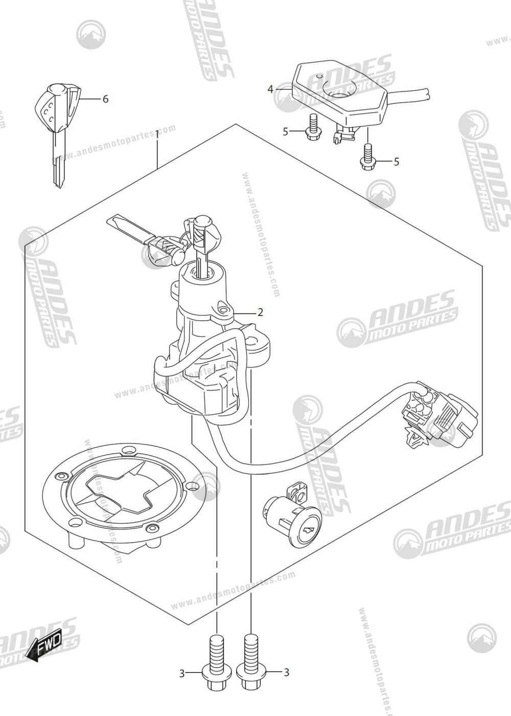 LOCK SET | DL 1050 V-STROM (2020) - Suzuki